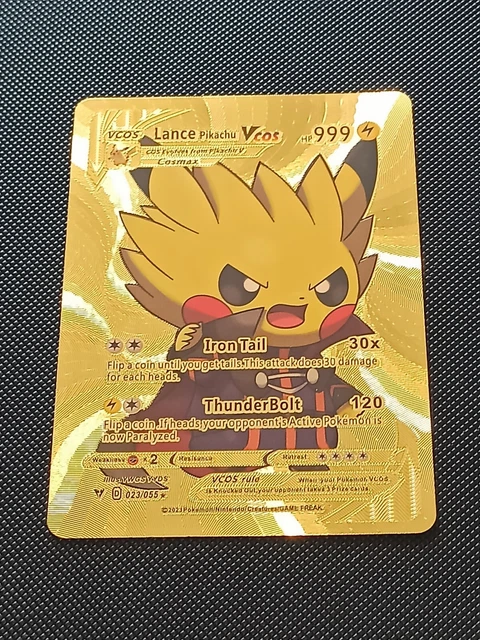 PIKACHU POKEMON LANCE Pika Carte Card Holo Prism Flash Foil Manga Anime ...