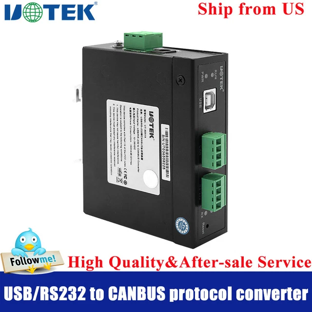 INDUSTRIAL USB/RS232 TO CANBUS Protocol Converter RS-232 Can-bus Serial ...