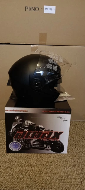CASQUE JET MOTO AWAX OPEN ELITE Noir Mat Taille L 59/60 et écran ...