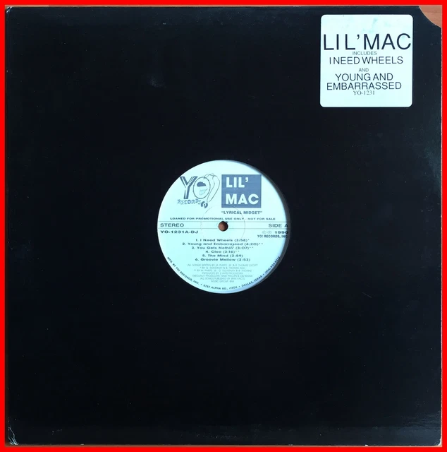 GANGSTA RANDOM RAP LP Lil' Mac-lyrique nidget YO ! PROMO - MEGA RARE ...