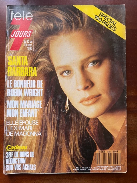 TÉLÉ 7 JOURS 22/09/1990: Santa Barbara; Robin Wright avec l'ex de ...