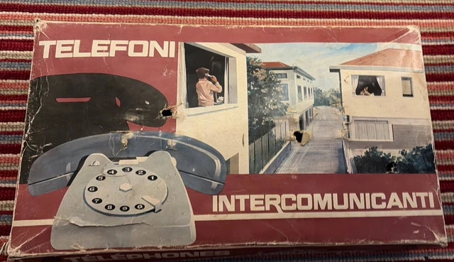 VINTAGE TELEPHONE SET, 2 Dial Handsets In Box, Stage Prop, Display ...