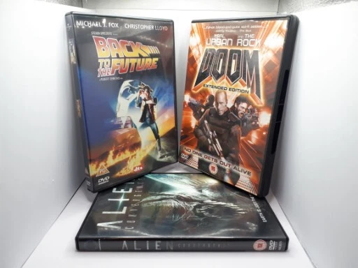 SCI-FI MOVIE BUNDLE 3x Dvds Back To The Future, Doom, Alien Convergence ...