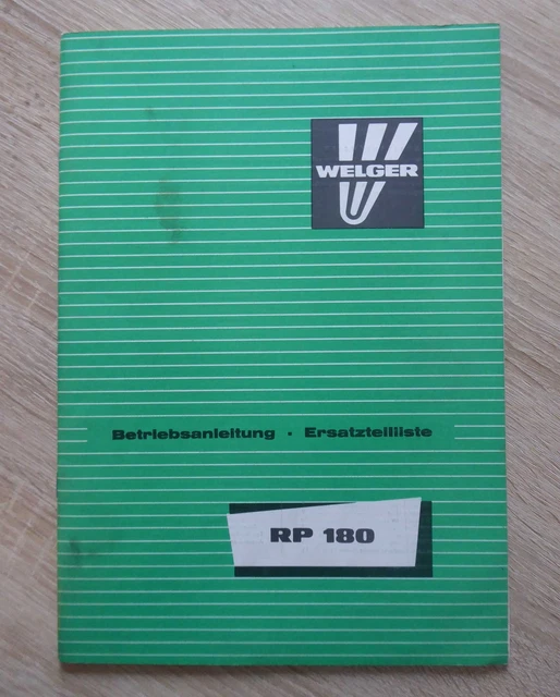 WELGER BALLENPRESSE RP180 Betriebsanleitung + Ersatzteilliste EUR 49,90 ...