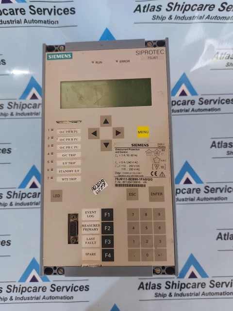 SIEMENS SIPROTEC 7SJ61 Overcurrent Protection And Control 7Sj6111-5Eb90 ...
