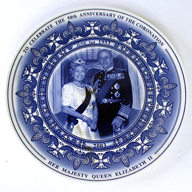QUEEN ELIZABETH II 50th Anniversary of Coronation - Wedgwood Plate ...