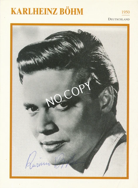 100% ORIGINAL AUTOGRAMM Autograph Karte handsigniert Karlheinz Böhm E1.50 EUR 79,00 - PicClick DE