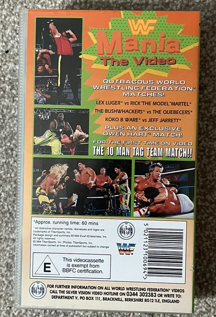 WWF MANIA THE Video VHS Video Tape. WWE. Owen Hart. £9.99 - PicClick UK