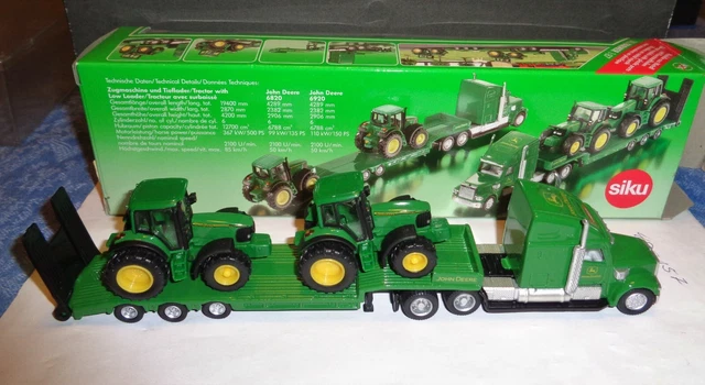 SIKU 1837 TIEFLADER mit 2 John Deere Traktoren beladen M1:87 OVP Topp EUR 19,50 - PicClick DE