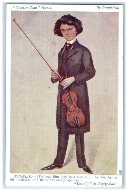 C1910'S KUBELIK WITH Violin Vanity Fair Cartoons Tuck's Antique ...
