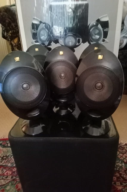 KEF EGG 5.1 speaker system with KEF Kube subwoofer, excellent sound ...