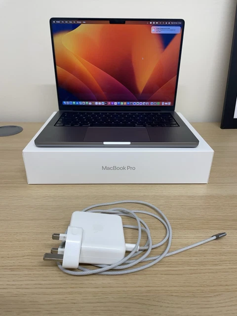 APPLE MACBOOK PRO A2779 14 in (2023) 10/16 Core 16GB 512GB SSD 34 cycle ...