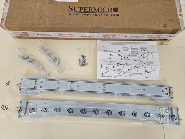 SUPERMICRO MCP-290-00059-0B 4U Rackmount Rail Kit With Handles $65.00 ...