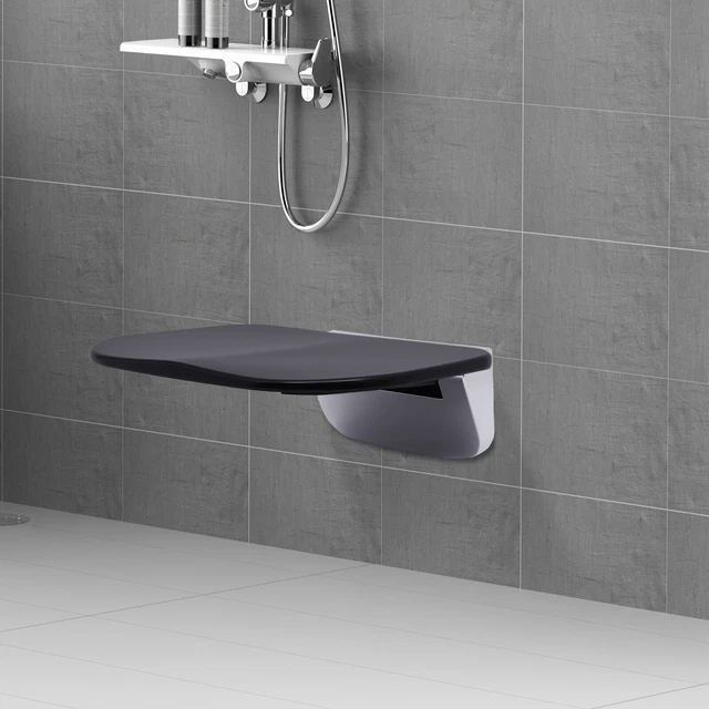 FOLDING BATH SHOWER Seat Wall Mounted Fold Up Chair Stool Bathroom ...