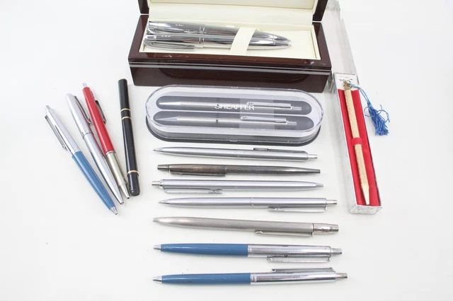 BRANDED BALLPOINT PEN Biro Inc Sheaffer Waterman Papermate Boxed Etc x ...