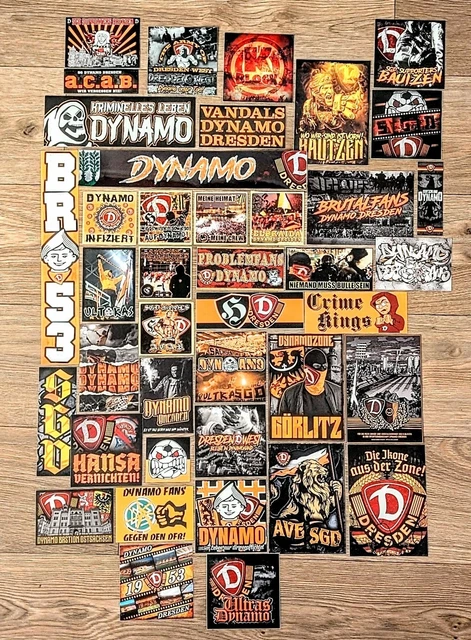 AUFKLEBER MIX ULTRAS SG Dynamo Dresden 40x Fanszene Sticker SGD Selten ...