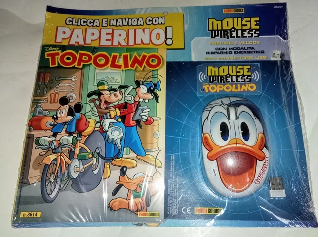 TOPOLINO N.3614 + MOUSE WIRELESS Paperino Panini Comics Disney Nuovo ...