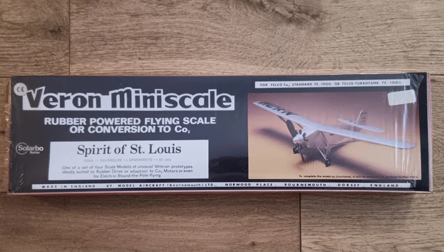 1980'S VERON MINISCALE SPIRIT OF ST. LOUIS model plane kit, 24 ...