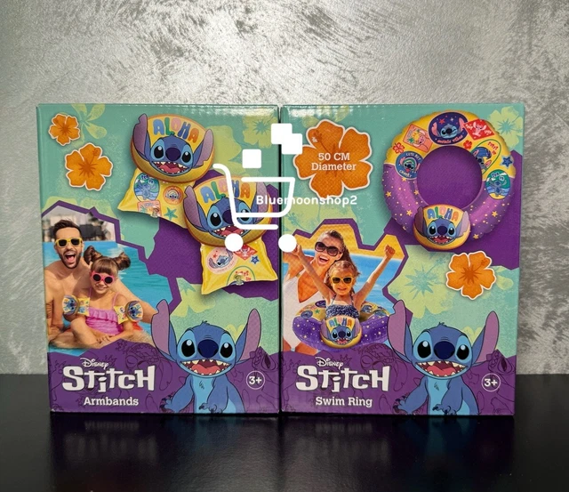 DISNEY STITCH INFLATABLE Swim Ring and Armbands SET 3+ Years £16.99 ...