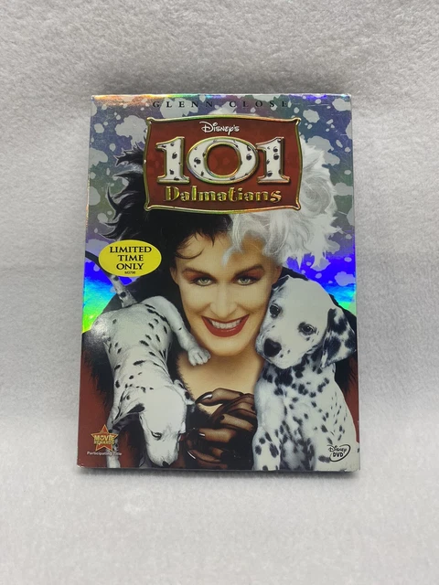101 DALMATIANS DISNEY DVD Live Action Glenn Close with Slip Cover ...