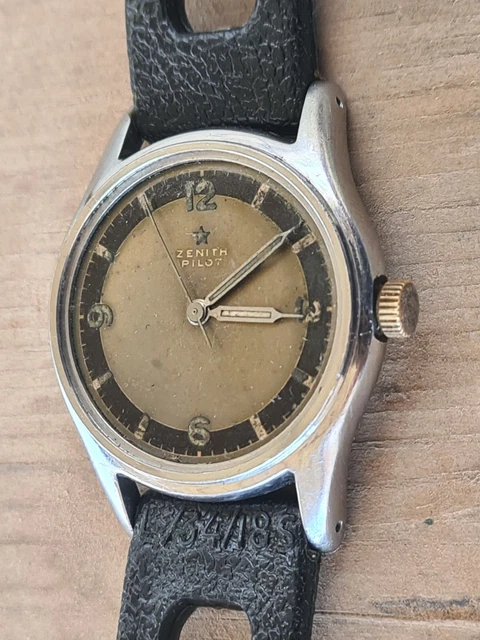 ZENITH PILOT Vintage Rare Military Watch EUR 551,77 - PicClick IT