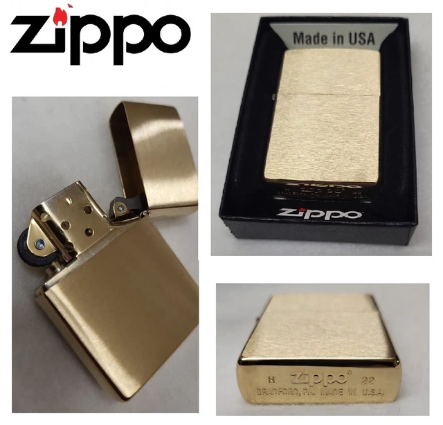 ORIGINAL ZIPPO FEUERZEUG "Brushed Brass" Benzinfeuerzeug Sturmfeuerzeug Messing EUR 47,90 ...
