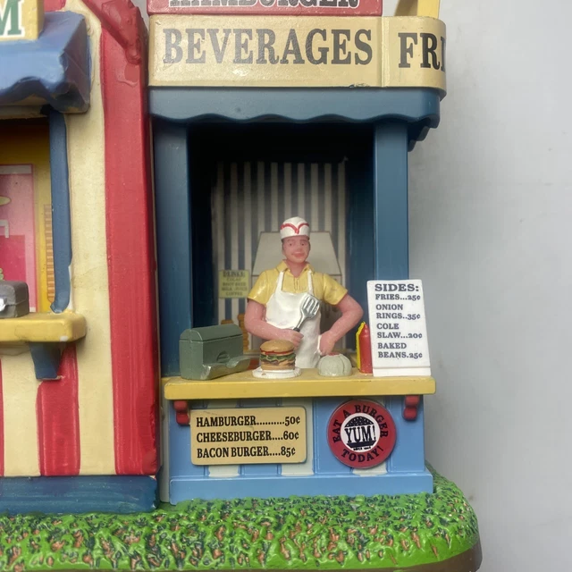 LEMAX HAMBURGER ICE Cream Stand Summer Carnival Village $25.00 - PicClick