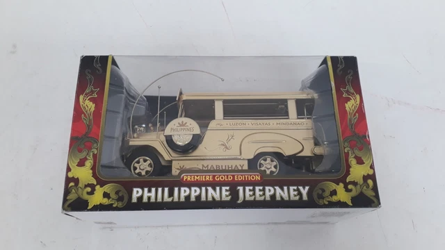 PHILIPPINE JEEPNEY DIE Cast Model Jeep In Original Box Premium Gold ...