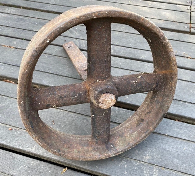VINTAGE CAST IRON Chicken House Wheel With Half Axle $19.52 - PicClick