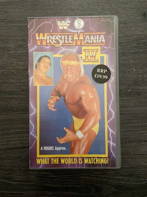 WWF WRESTLEMANIA 4 IV Wrestling VHS Double Cassette Tape 4 Hrs 1991 £8. ...