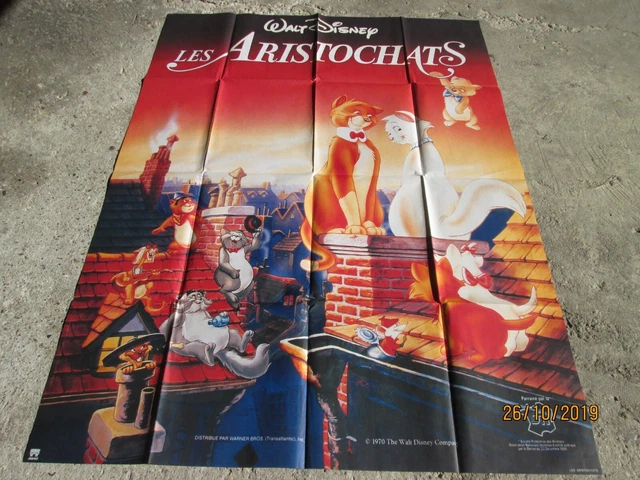 LES ARISTOCHATS DISNEY Affiche cinéma originale pliée 120/160 année R1990 TBE EUR 35,90 ...