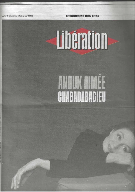 LIBERATION-19 JUIN 2024-ANOUK AIMEE/"THE BIKERIDERS"_J.NICHOLS/Carol GILLIGAN EUR 14,99 ...