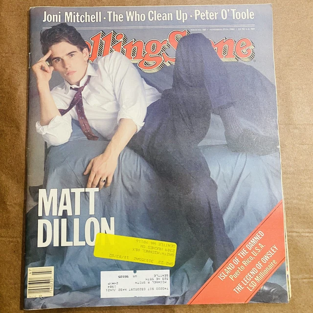 ROLLING STONE 383 Nov 1982 Matt Dillon Joni Mitchell The Who Peter O ...