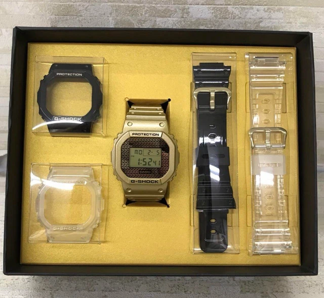 CASIO G-SHOCK HIP Hop Gold Chain Watch With Interchangeable straps DWE ...