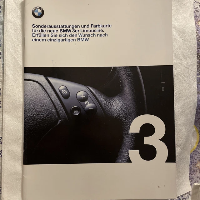 BMW E46 SEDAN Optional Equipment Colour Chart Sonderausstattungen bmw-e46-sedan-optional-equipment-colour-chart-sonderausstattungen
