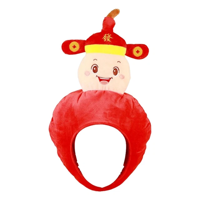 GOD OF WEALTH Gourd Plush Hat Lovely Photo Prop for Party Halloween ...