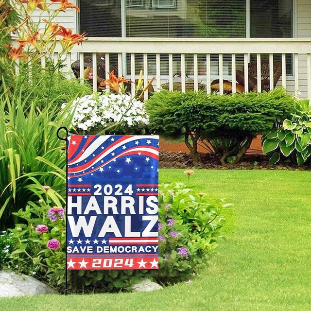 KAMALA HARRIS WALZ 2024 Flag Harris Waltz 2024 Yard Sign Double Sided ...