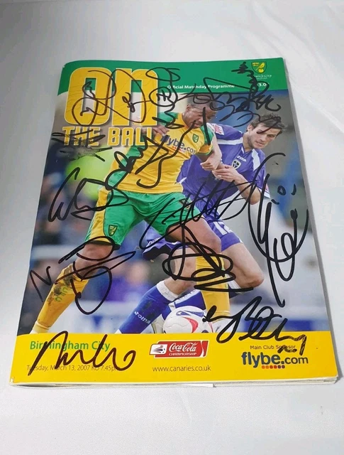 NORWICH CITY TUESDAY, March 13, 2007 Signed Program £21.26 - PicClick UK
