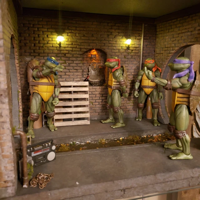 FIGURINE ARTICULÉE DIORAMA 1/12 Neca Teenage Mutant Ninja Turtles ...
