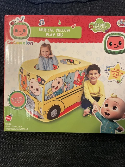 COCOMELON MUSICAL YELLOW School Bus Tent Pop Up N Play Kids Toddler ...