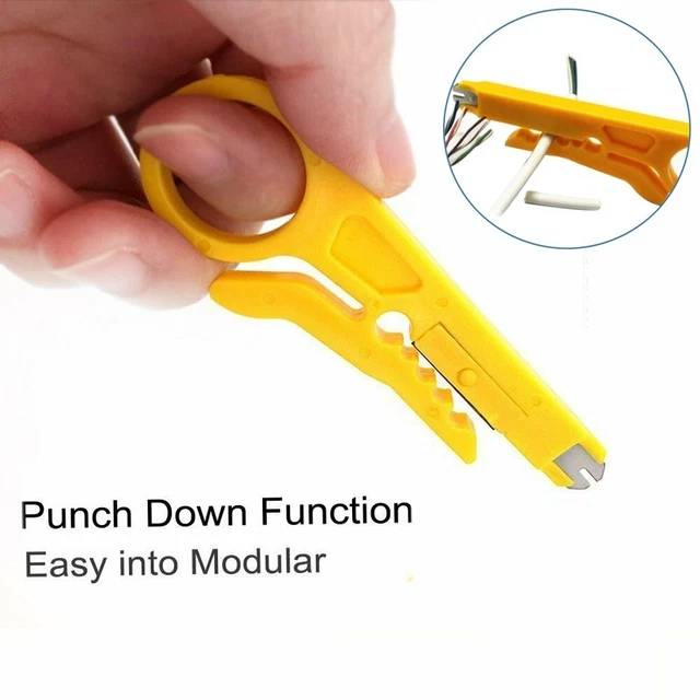 CABLE WIRE STRIPPER and IDC Insertion Tool for Network Outlets and UTP ...