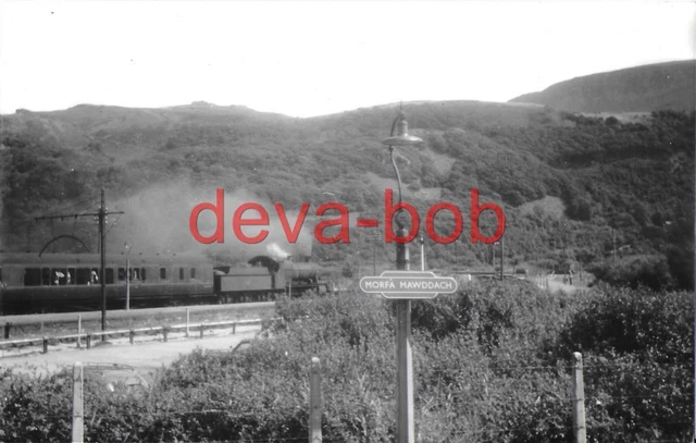 RAILWAY PHOTO GWR 43xx 6339 Morfa Mawddach Station 1961 Cambrian Coast ...