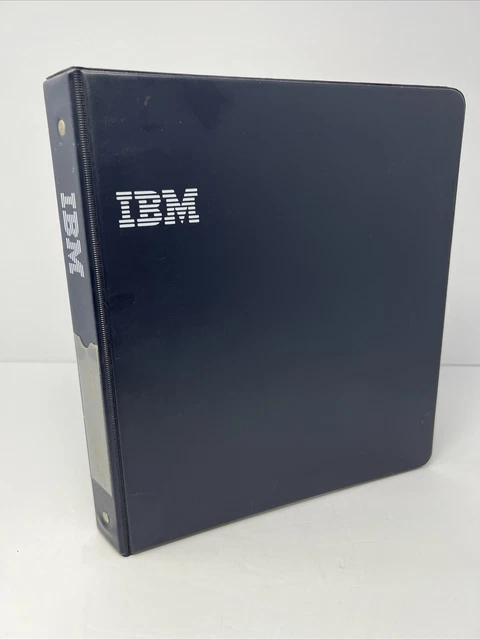VINTAGE 1980S GENUINE IBM 3-Ring Binder 1" Retro Navy Blue $14.99 ...