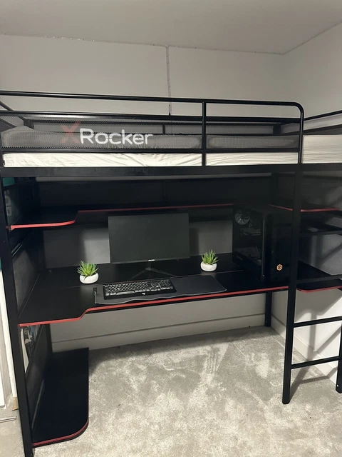 X Rocker Fortress High Sleeper Bunk Bed Gaming Bed £180 00 Picclick Uk