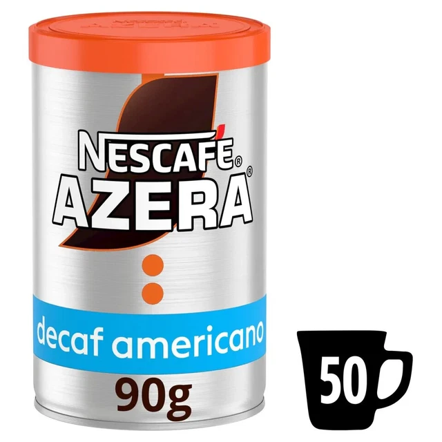 10 TEN 90G TINS OF - NESCAFÉ Azera DECAF Americano Instant Coffee £23. ...
