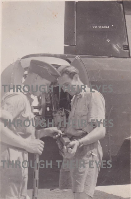 9 ORIGINAL WW2 photos from RAF airmans album Wellington bomber N.Africa ...