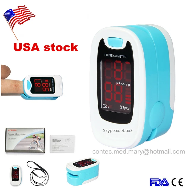 LED FINGER TIP Pulse Oximeter SpO2 Heart Rate monitor blood oxygen ...