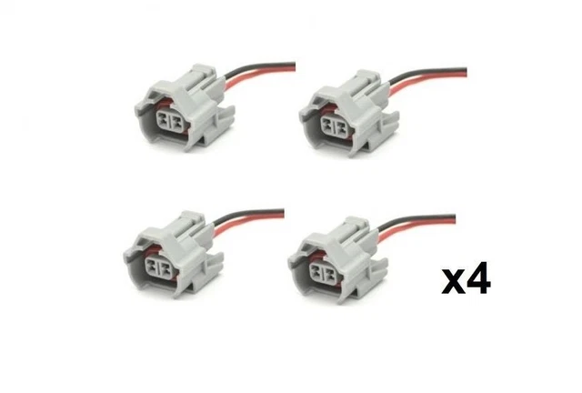 NIPPON DENSO TOYOTA Fuel Injector Plug Clip with Pigtail Wiring * 4 ...