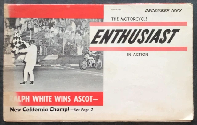 HARLEY DAVIDSON ENTHUSIAST Motorcycle Newspaper Magazine DEC 1963 USA £ ...