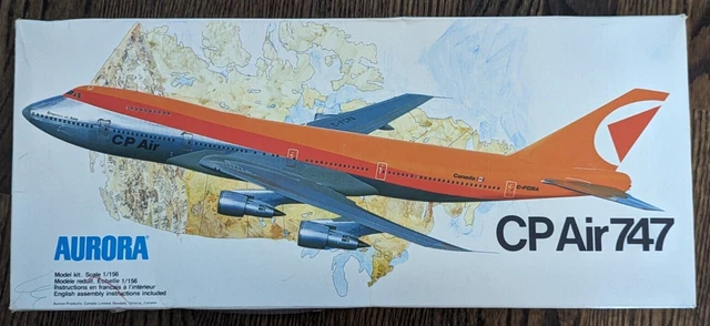 VTG AURORA MODEL Kit CP Air Boeing 747 Airplane Candian Jet Airliner ...